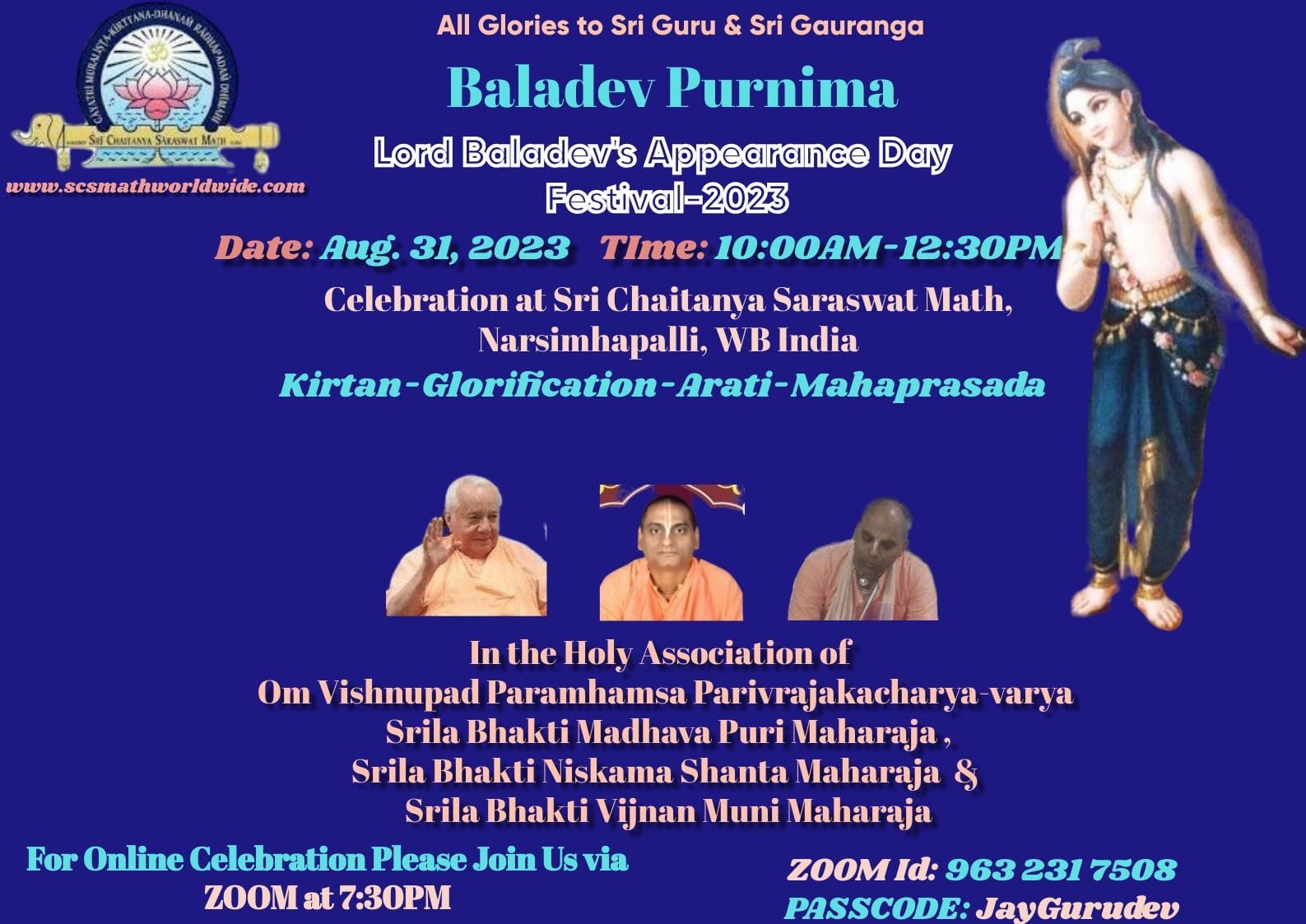 News: Sri Chaitanya Saraswat Math, Nrisingha Palli